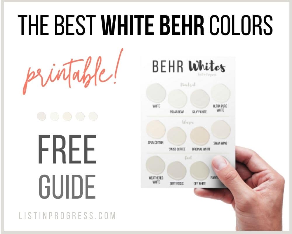 Favorite Behr White Paint Colors - List in Progress